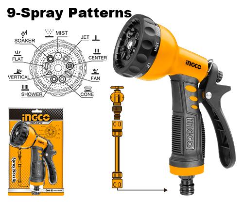 Ingco Garden 9-way Spray Nozzle #HWSG092 | Wongs Hardware ltd